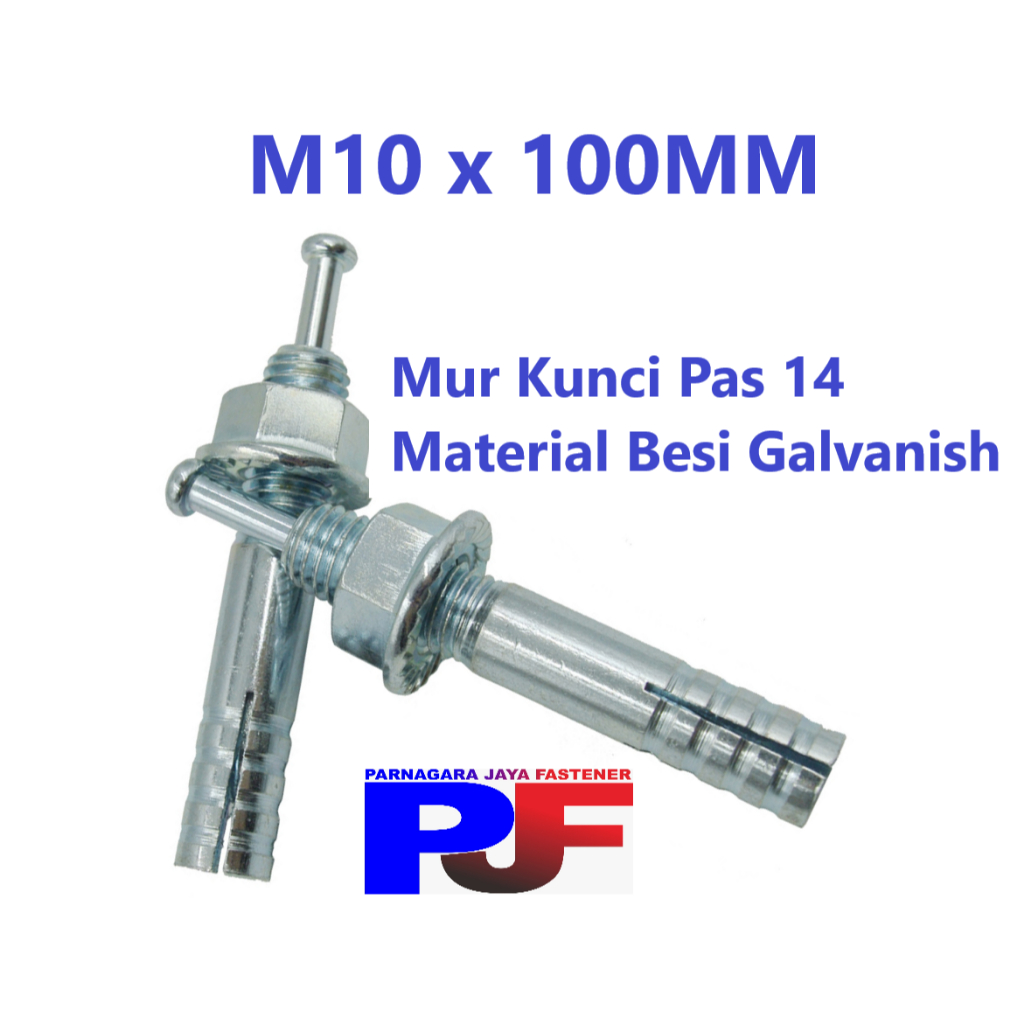 Jual High Angkur M10x100mm / High Anchor / DynaBolt Ketok / Hit Anchor ...