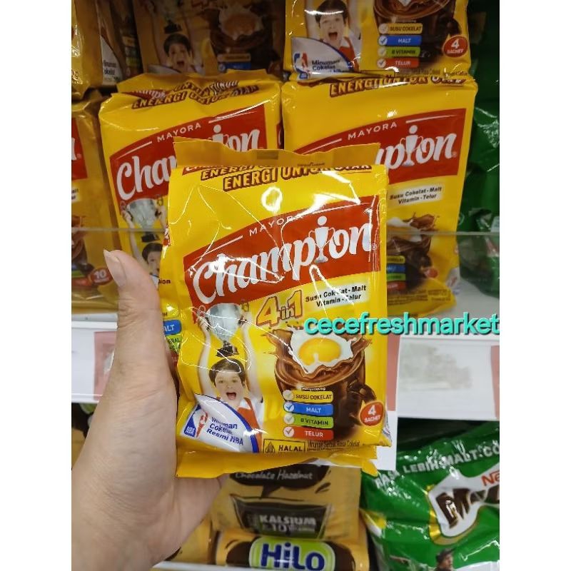 Jual Jual minuman susu coklat energen champion pack 4 sachet | Shopee ...