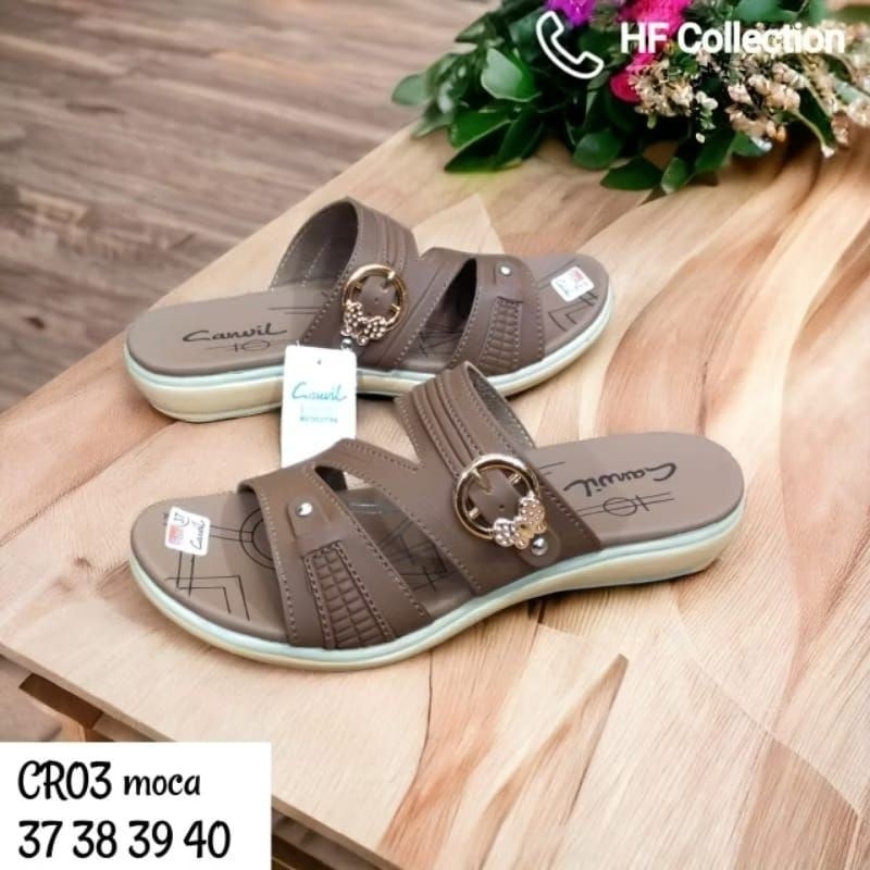 Jual Sendal carvil wanita bahan sintetis sendal trepes selop canvil ...