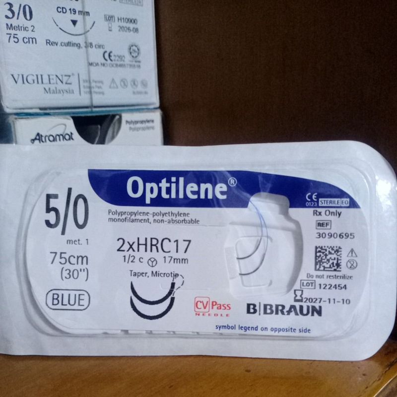 Jual Optilene 5/0 2XHRC17 taper microtip ( polypropylene non absorbable ...