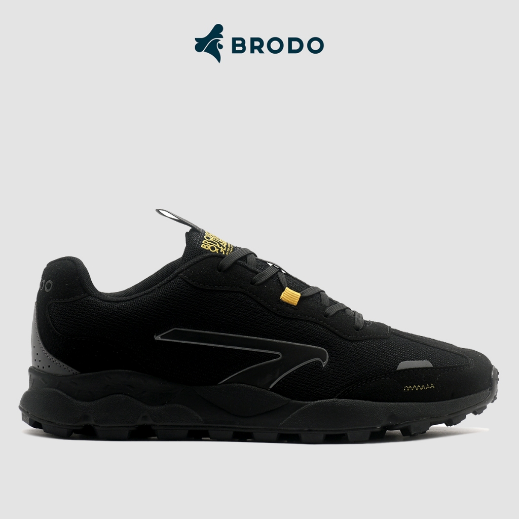 Jual BRODO - Sneakers Ferrata Full Black | Shopee Indonesia