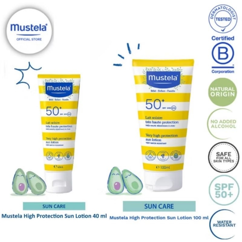Jual Mustela High Protection Sun Lotion Spf50+ 40ml&100ml | Shopee ...