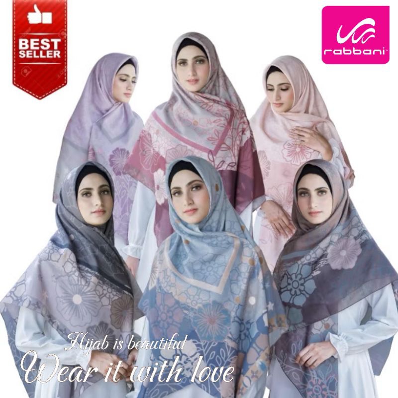 Jual RABBANI SCARF Hijab Original Segi Empat Voal Motif Premium Free ...