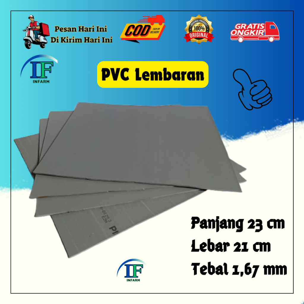 Jual Pipa Lembaran Pvc Lembaran Pipa Paralon Lembaran Ukuran 27 x 27 cm tebal 1.67mm INNFARM ...