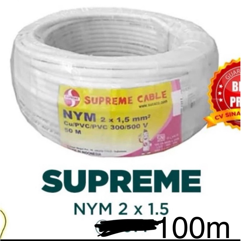 Jual Kabel listrik NYM batang kawat Supreme 2x1,5mm2 per Roll | Shopee Indonesia