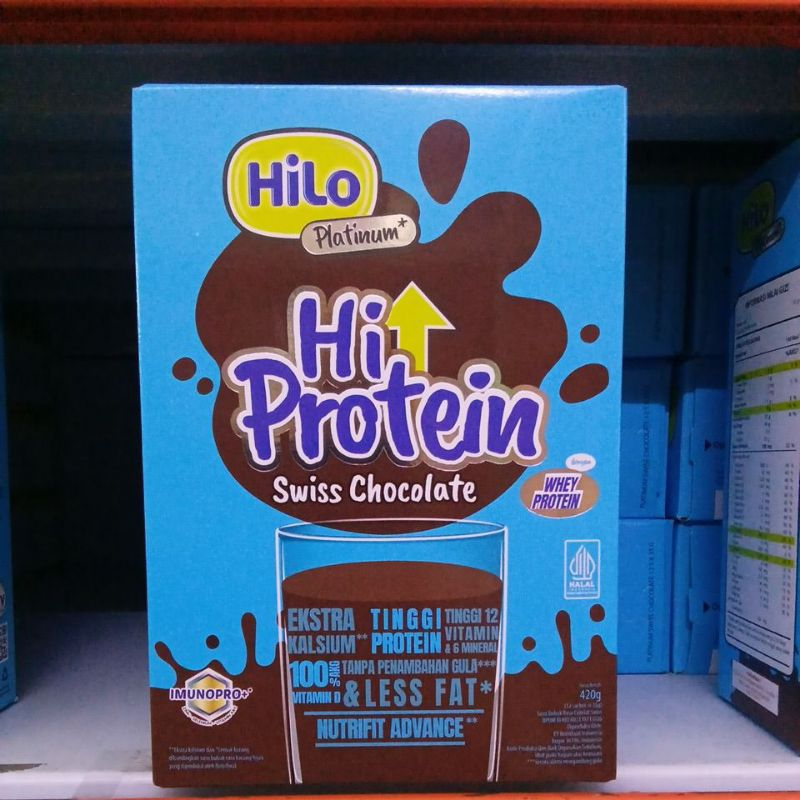 Jual HILO PROTEIN SWISS CHOCOLATE 420gr | Shopee Indonesia