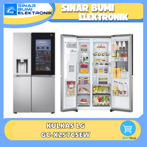 Jual LG GC-X257CSEW KULKAS SIDE BY SIDE 674 LITER INSTAVIEW - GCX257CSEW | Shopee Indonesia