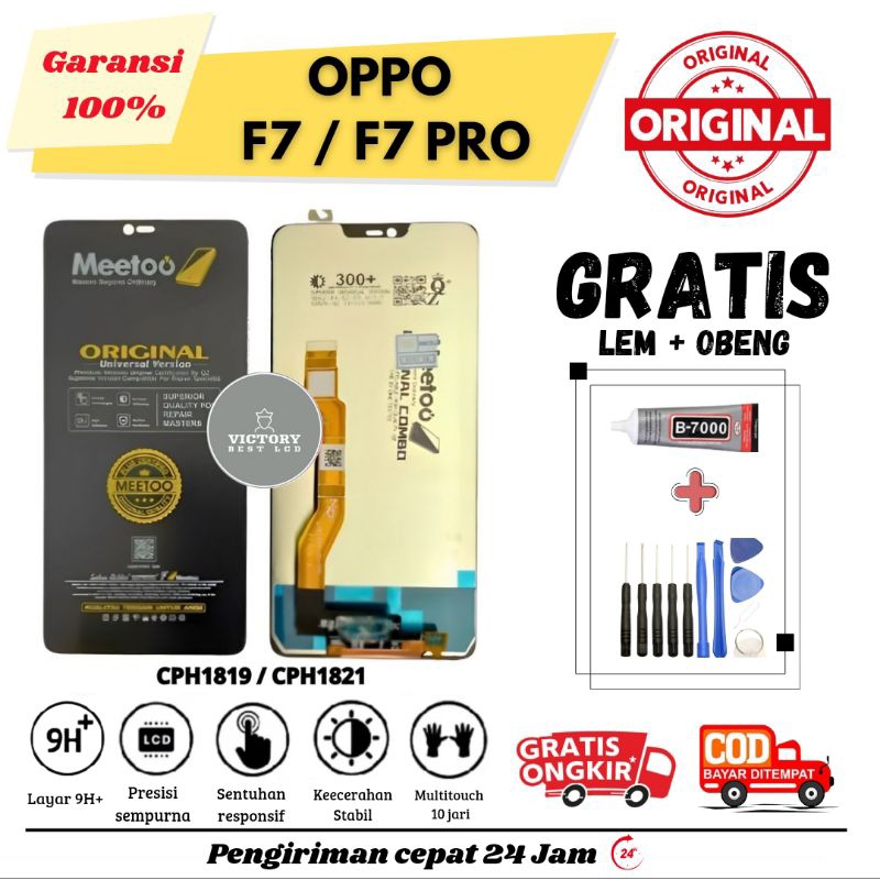 Jual Lcd OPPO F7 / F7 PRO GRATIS lem + Obeng Touchscreen Original MEETO Fullset | Shopee Indonesia