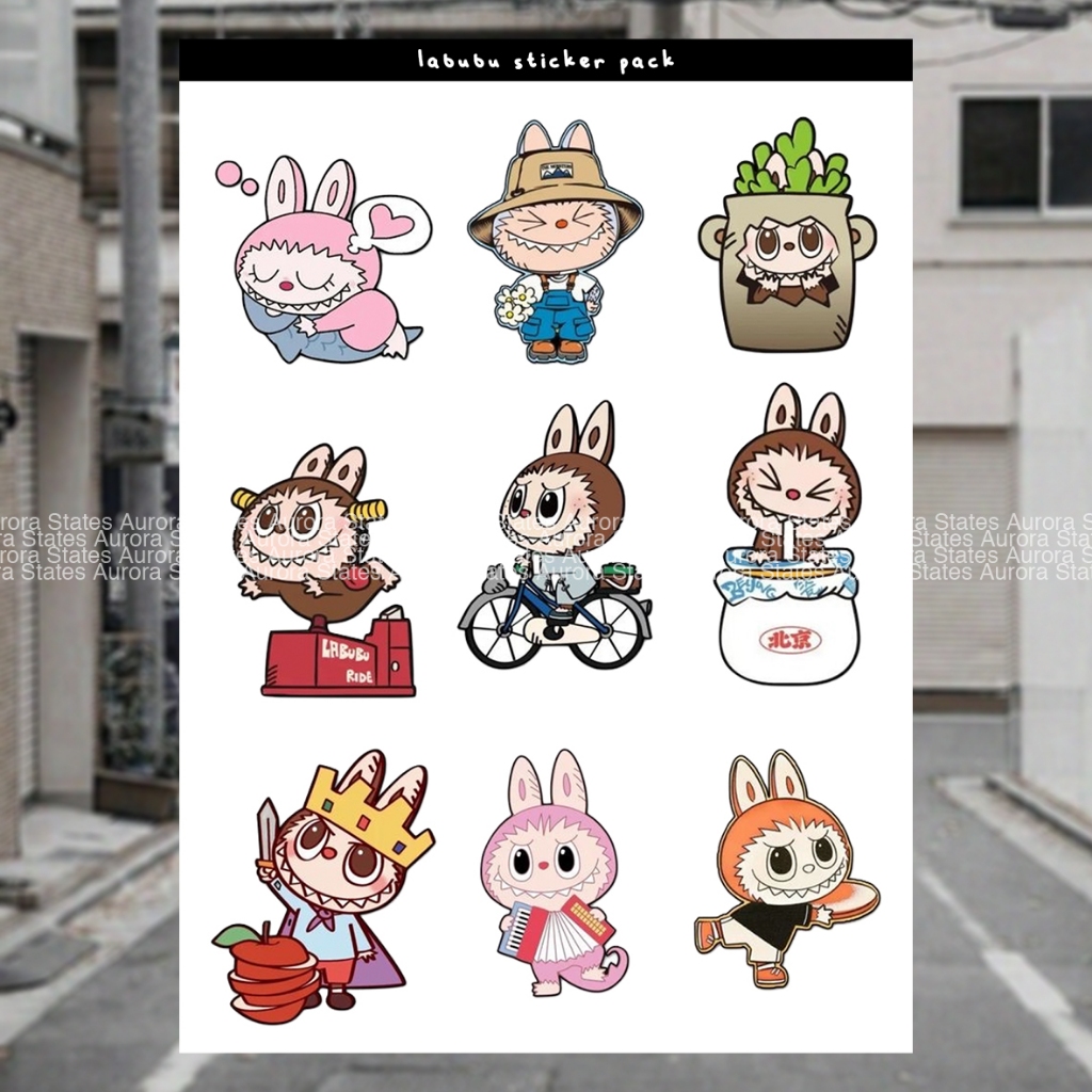 Jual Sticker Aesthetic Labubu | Boneka Sticker Labubu | Sticker ...