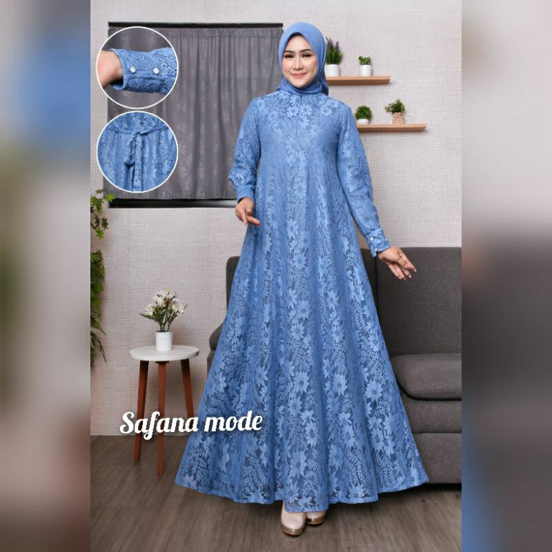 Jual dress safana mode gamis pesta jumbo bisa buat seragaman gamis ...