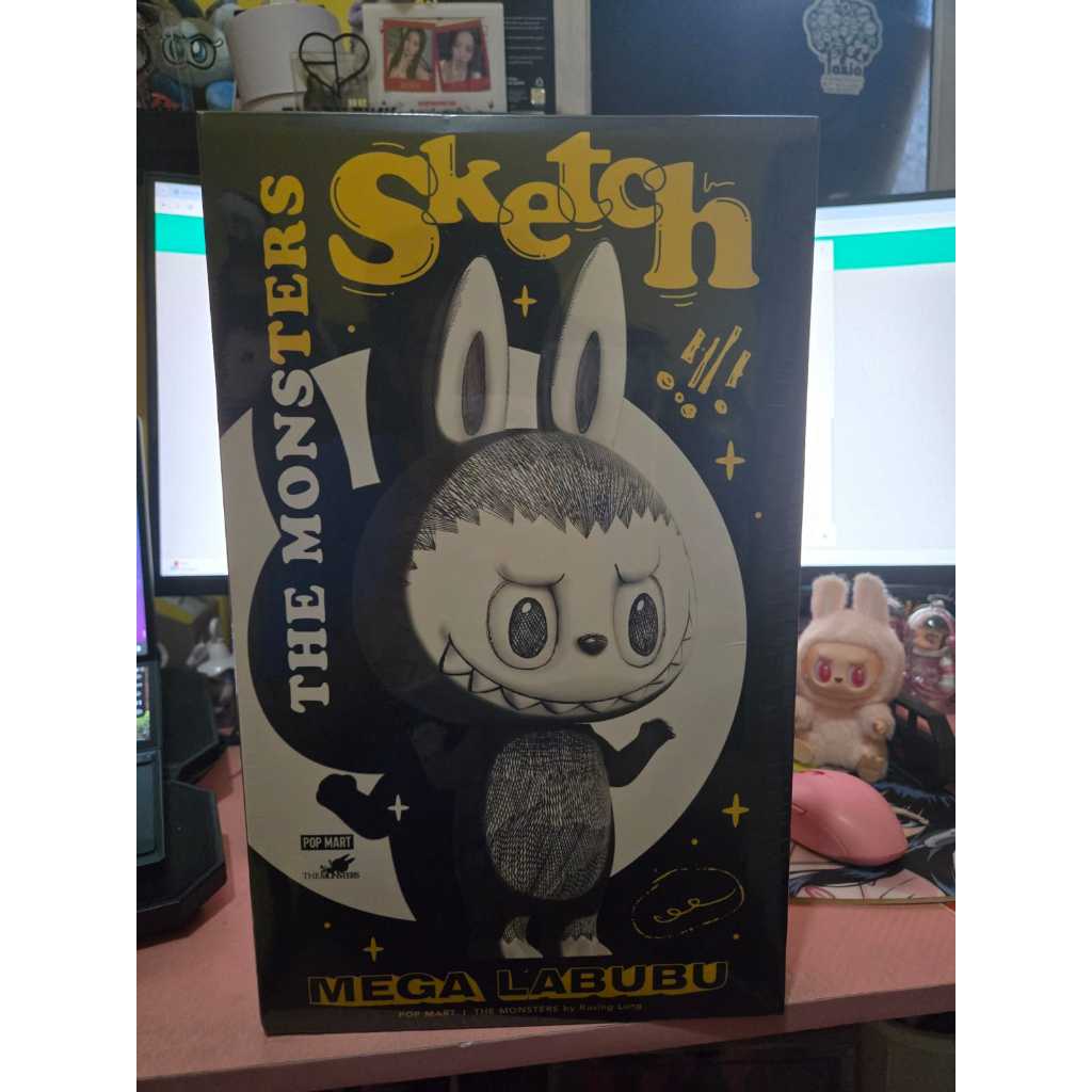 Jual POP MART MEGA LABUBU 400% Sketch Limited Edition | Shopee Indonesia