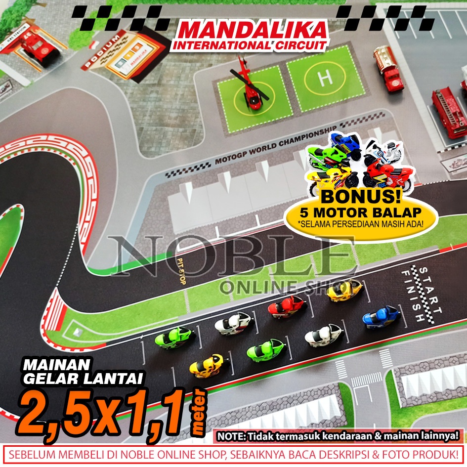 Jual 2,5x1,1 Meter Sirkuit Mandalika Motogp Miniatur Mainan Gelar ...