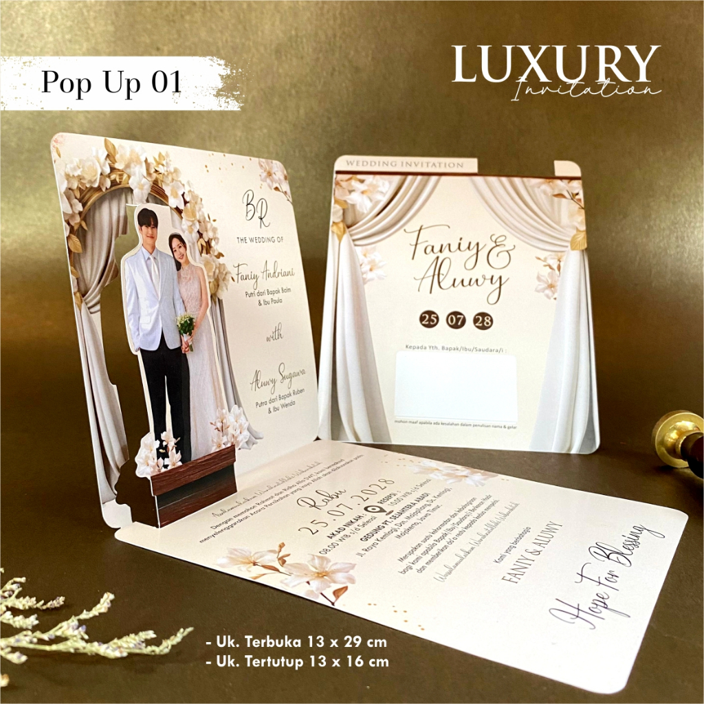 Jual UNDANGAN PERNIKAHAN LUXURY INVITATION POP UP UNIK - UNDANGAN ...