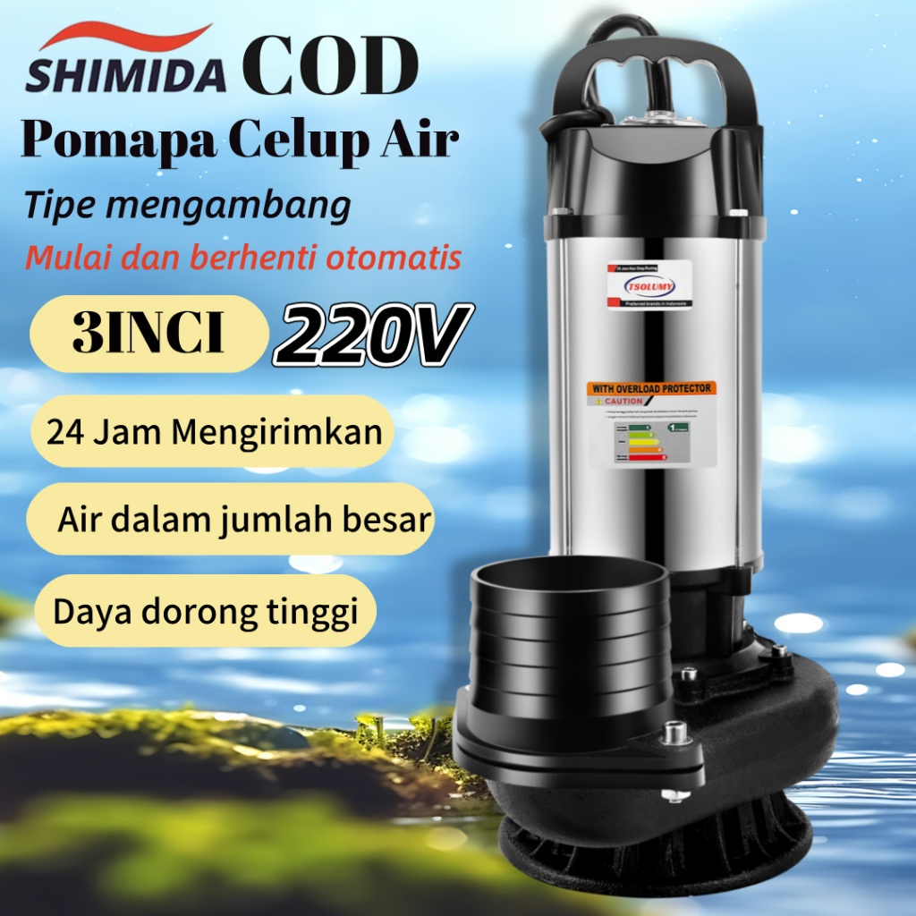Jual SHIMIDA Pompa Celup Air Kotor 1500W sewage pump 3inch Mesin Pompa ...