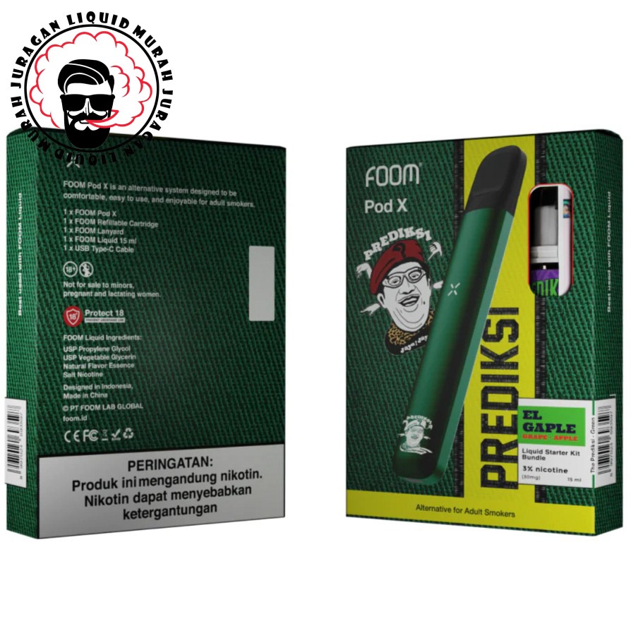 Jual Foom X Prediksi Green Edition Pod Pods Bundling Liquid Authentic ...