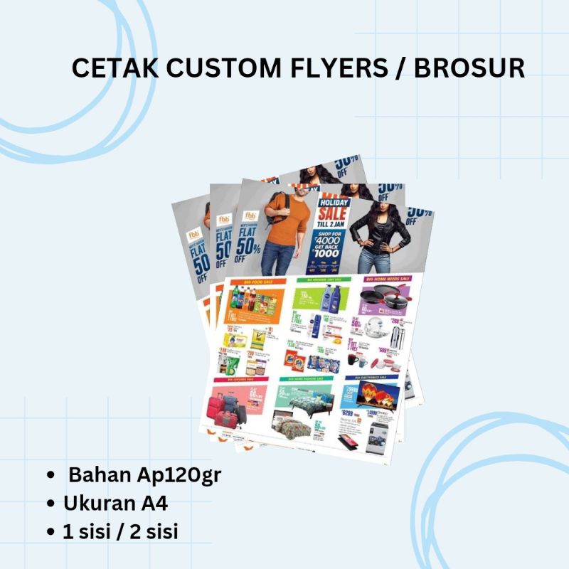 Jual [A4] CETAK CUSTOM FLYERS / BROSUR | Shopee Indonesia