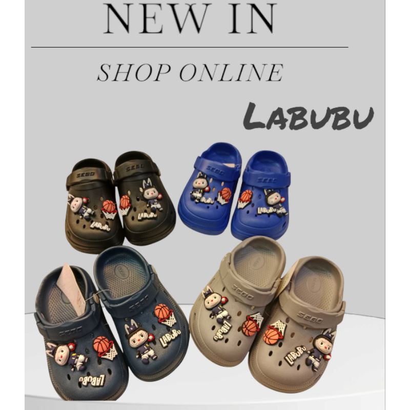 Jual Sandal Baim Labubu cowok, sandal labubu anak cowok, sandal crocs ...
