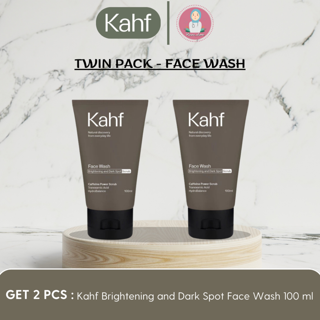 Jual Kahf Brightening and Anti Darkspot Scrub Face Wash 100 ml Twin ...