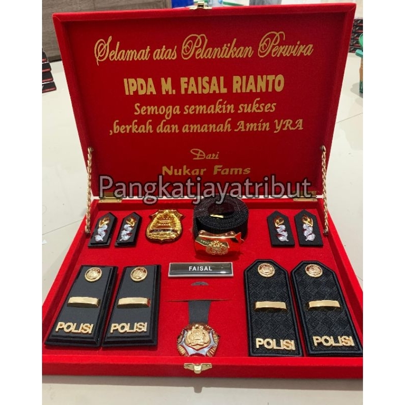 Jual PANGKAT IPDA POLISI PDH PDU SET BOX PANGKAT SET BOX COSTUM UCAPAN ...