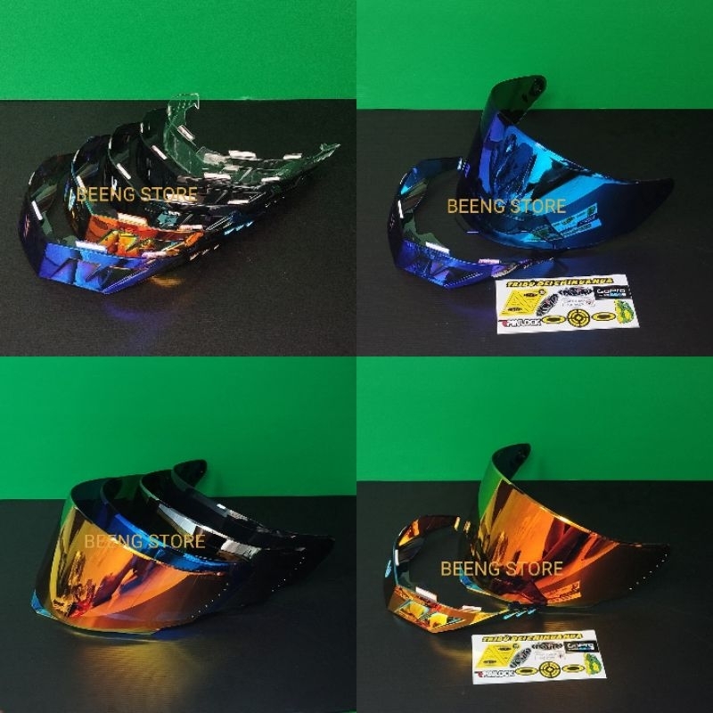 Jual KACA VISOR HELM KYT TTC PAKET GANTENG SPOILER 3D TT COURSE ...