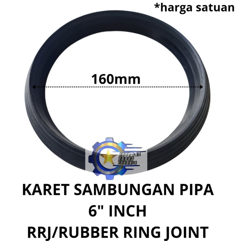 Jual Karet sambungan pipa PVC 6" inch/rubber ring joint diamenter 160mm ...