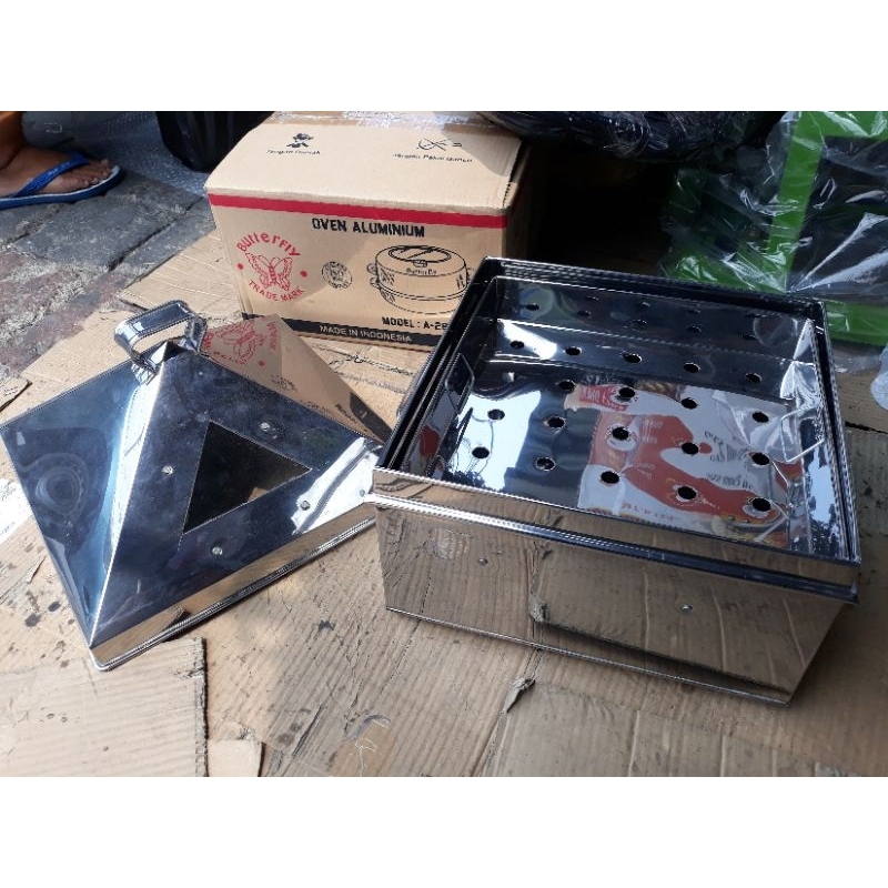 Jual KALAKAT STEAMER KOTAK STAINLESS 32x32cm | Shopee Indonesia