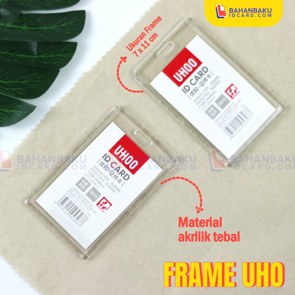 Jual Card holder Acrylic Transparent Badge ID Card casing Kartu pegawai ...