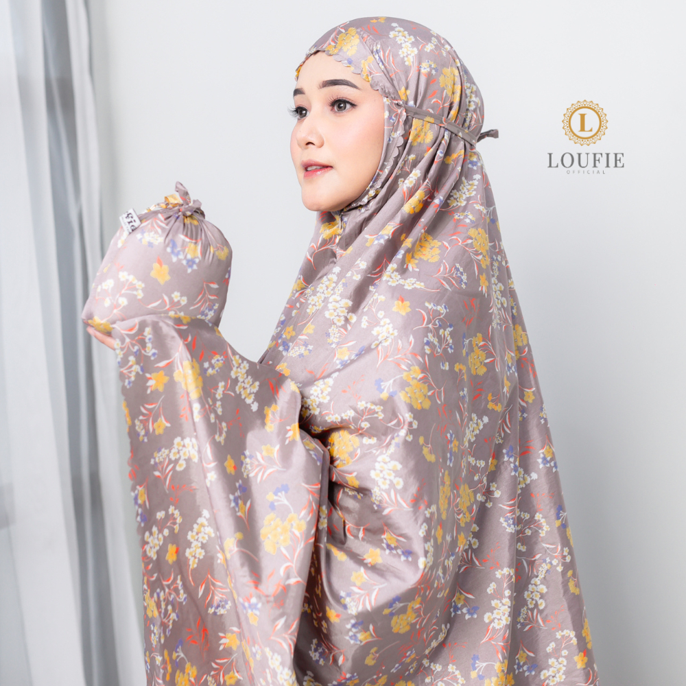 Jual LOUFIE - Mukena Dewasa Parasit Motif Safira Laser Cut 2 In 1 Jumbo ...