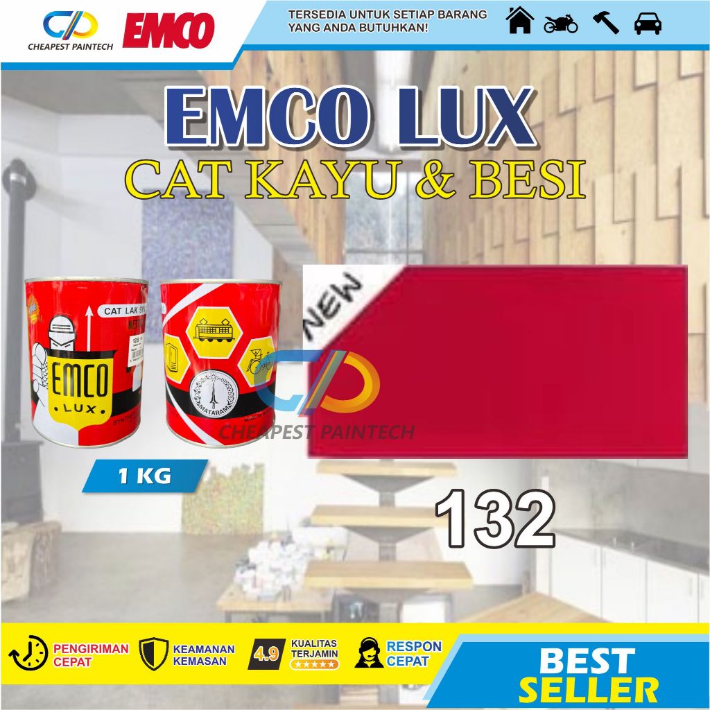 Jual EMCO LUX CAT KAYU DAN BESI 1 KG 132 | Shopee Indonesia