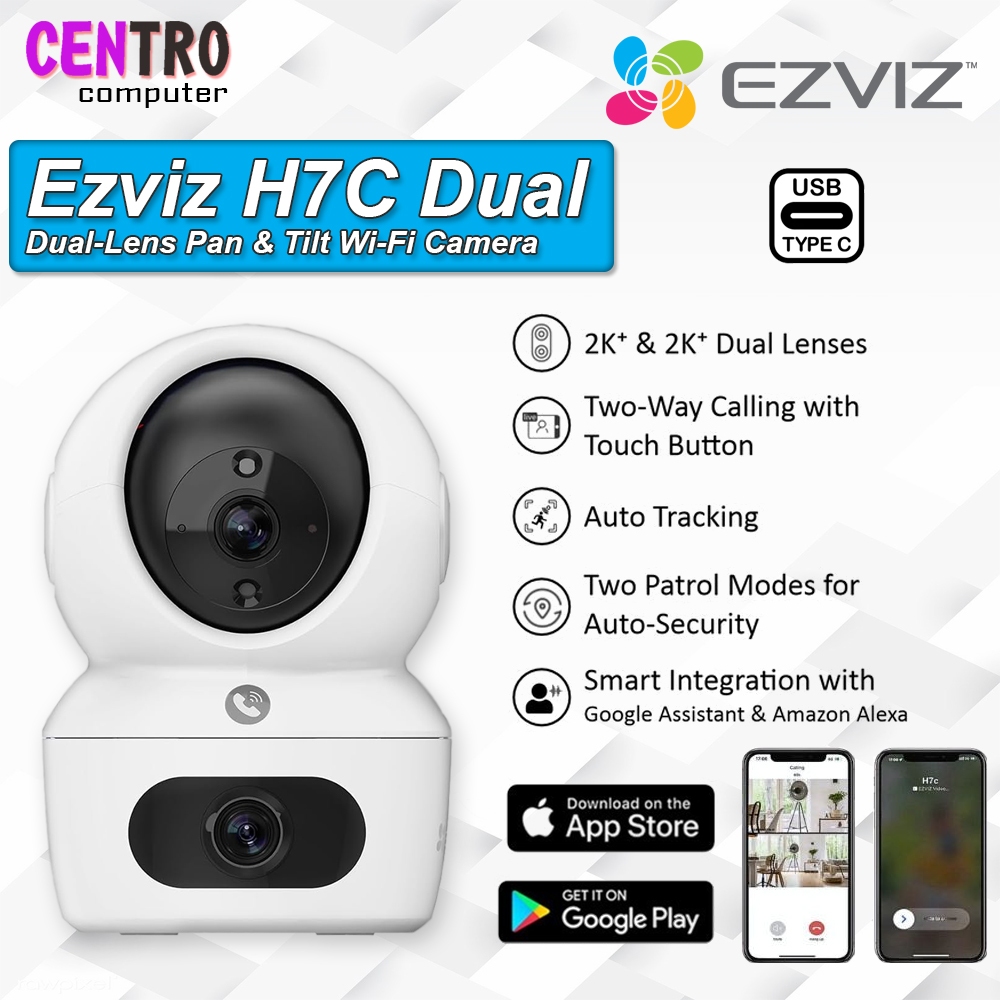 Jual Ezviz H7C 4MP 2K+ Dual Camera Smart Wi-Fi Pan & Tilt Ip Camera ...