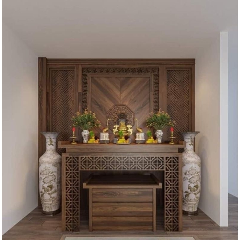Jual Meja Altar Sembahyang Kayu Jati Minimalis Modern RMW-06 | Shopee ...