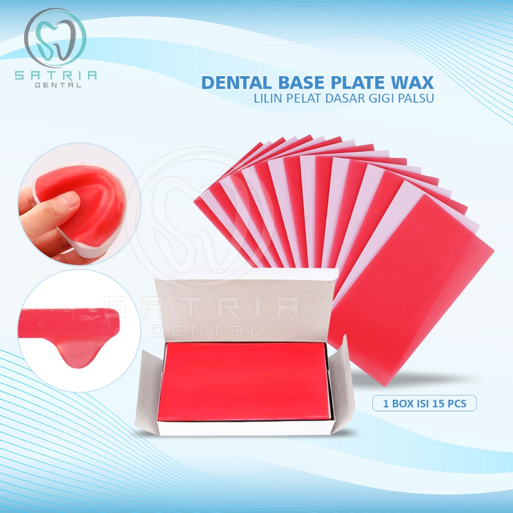 Jual Dental Base Plate Wax Red Lilin Gigi Palsu 1 Box Isi 15 Lembar ...