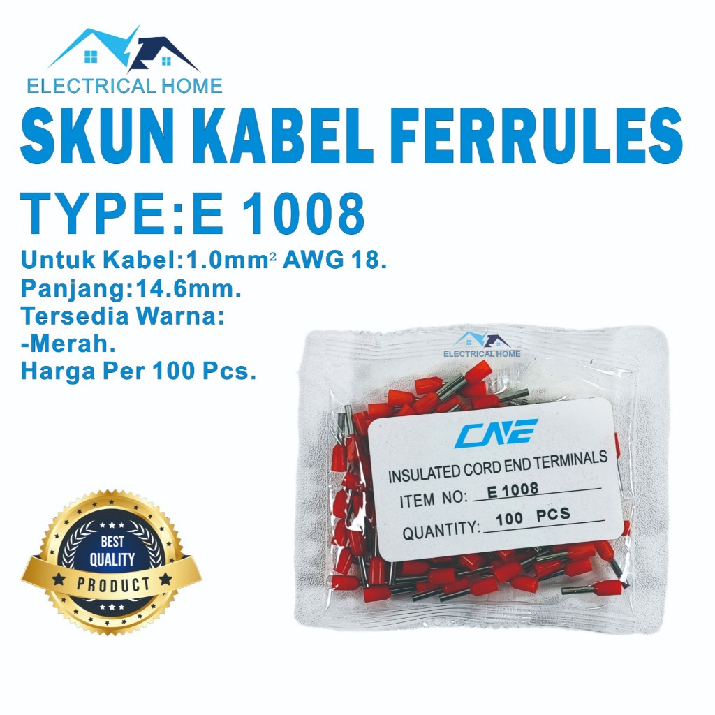 Jual SKUN KABEL FERRULES WARNA E1008 1mm. | Shopee Indonesia