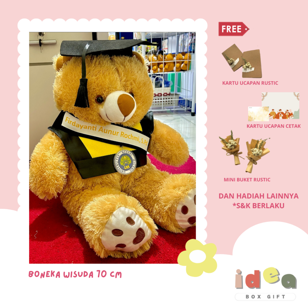 Jual [IDEA BOX GIFT] BONEKA WISUDA BESAR 70 CM | BONEKA TOGA | Shopee ...