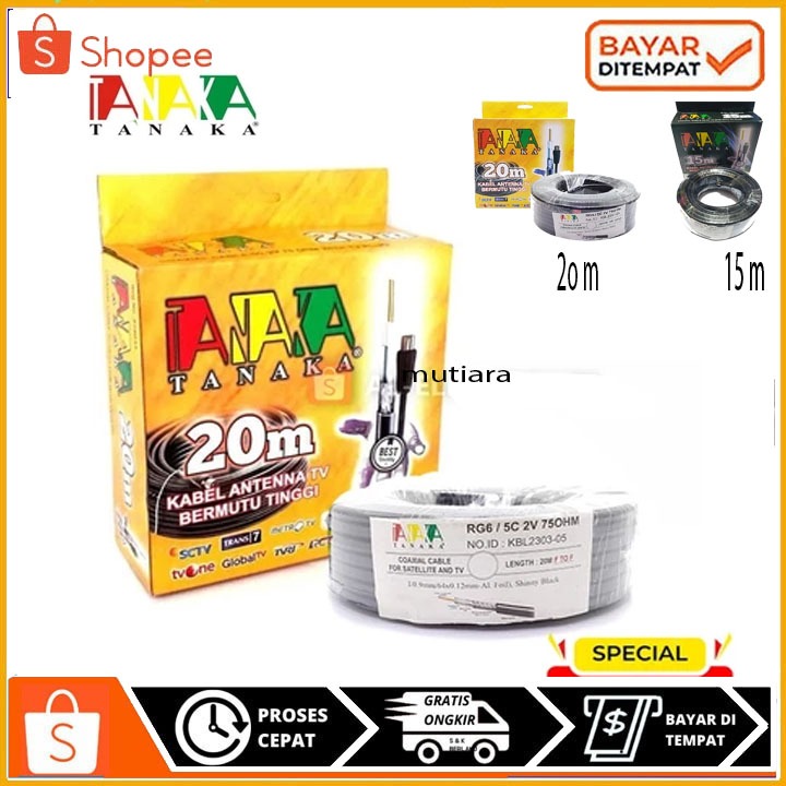 Jual KABEL ANTEN TV 20M ORIGINAL TANAKA RELL PROMO | Shopee Indonesia