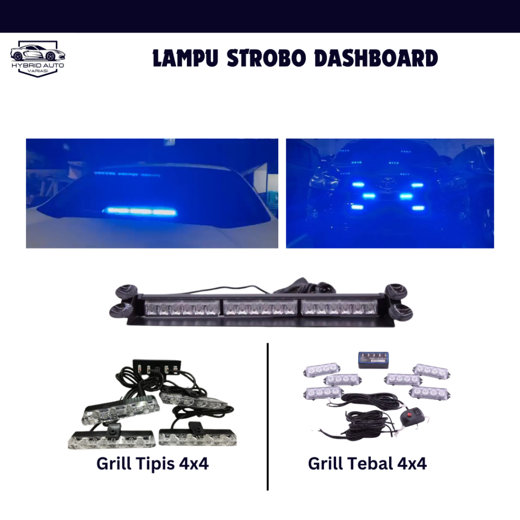 Jual Paket Lampu LED Grill Dashboard Mobil Patwal Polisi Federal Signal ...