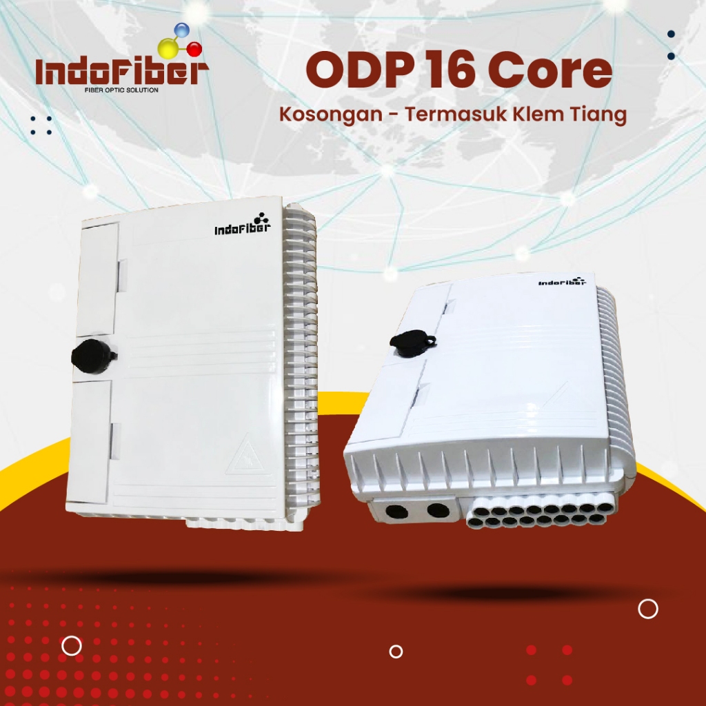 Jual INDOFIBER ODP 16 CORE DOUBLE LOCK / ODP Optical Distribution Point ...