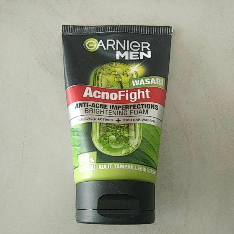 Jual GARNIER MEN ACNO FIGHT WASABI FACIAL FOAM 100ML (Kemasan Baru) | Shopee Indonesia