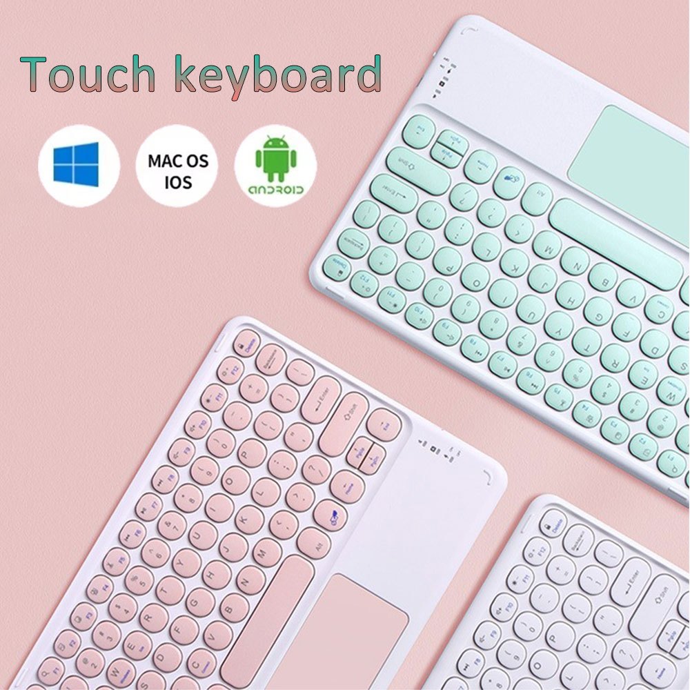 Jual Keyboard Wireless Bluetooth Mini Keyboard Touchpad Universal For ...