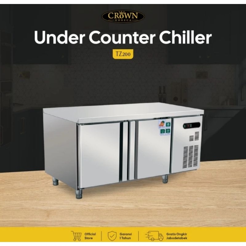 Jual CROWN Horeca TZ 200 Under Counter Chiller Meja Pendingin 2 Pintu ...
