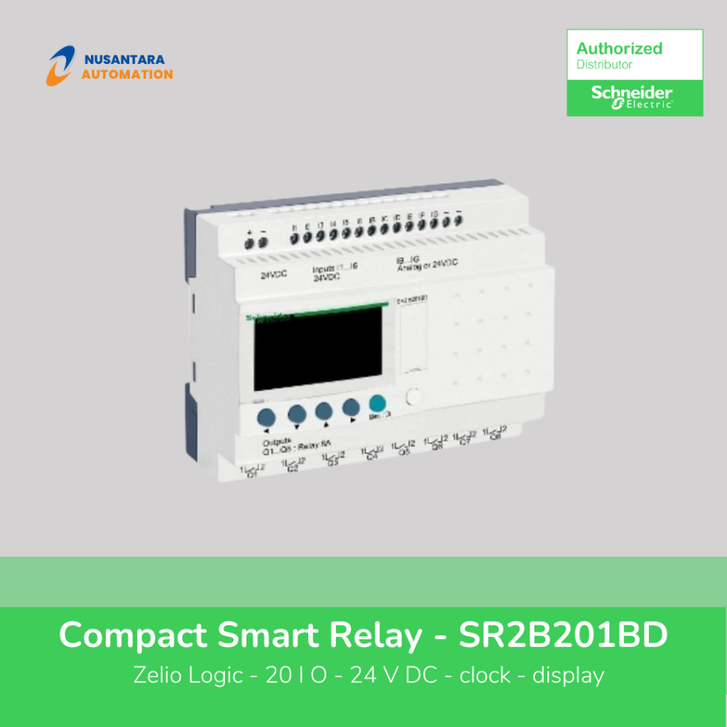 Jual Schneider Smart Relay Zelio Logic 20 I/O 24VDC - SR2B201BD | Shopee Indonesia