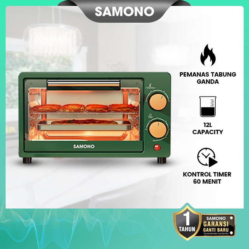 Jual SAMONO Oven Listrik 12 Liter Emerald Green Multifungsi Kaca ...