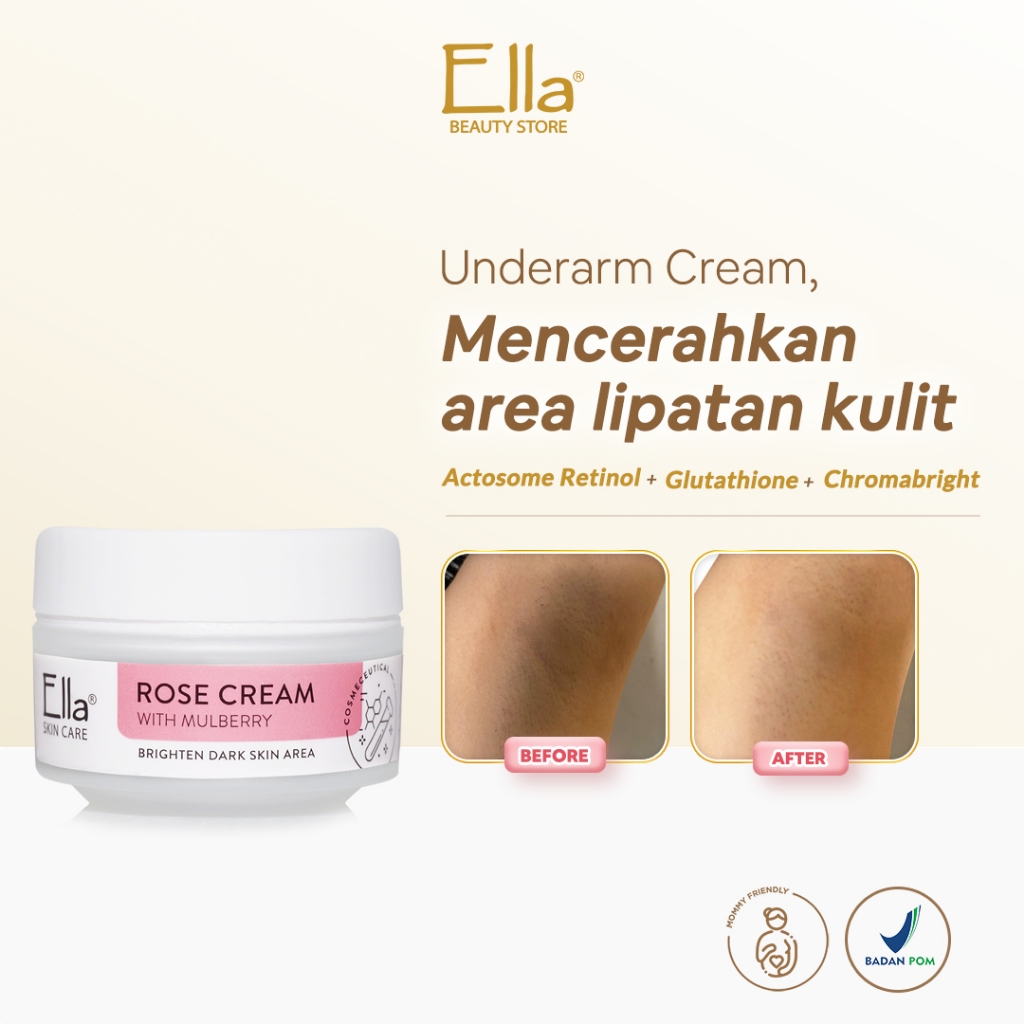 Jual Ella Skincare Whitening Rose Cream For Armpit With Retinol ...