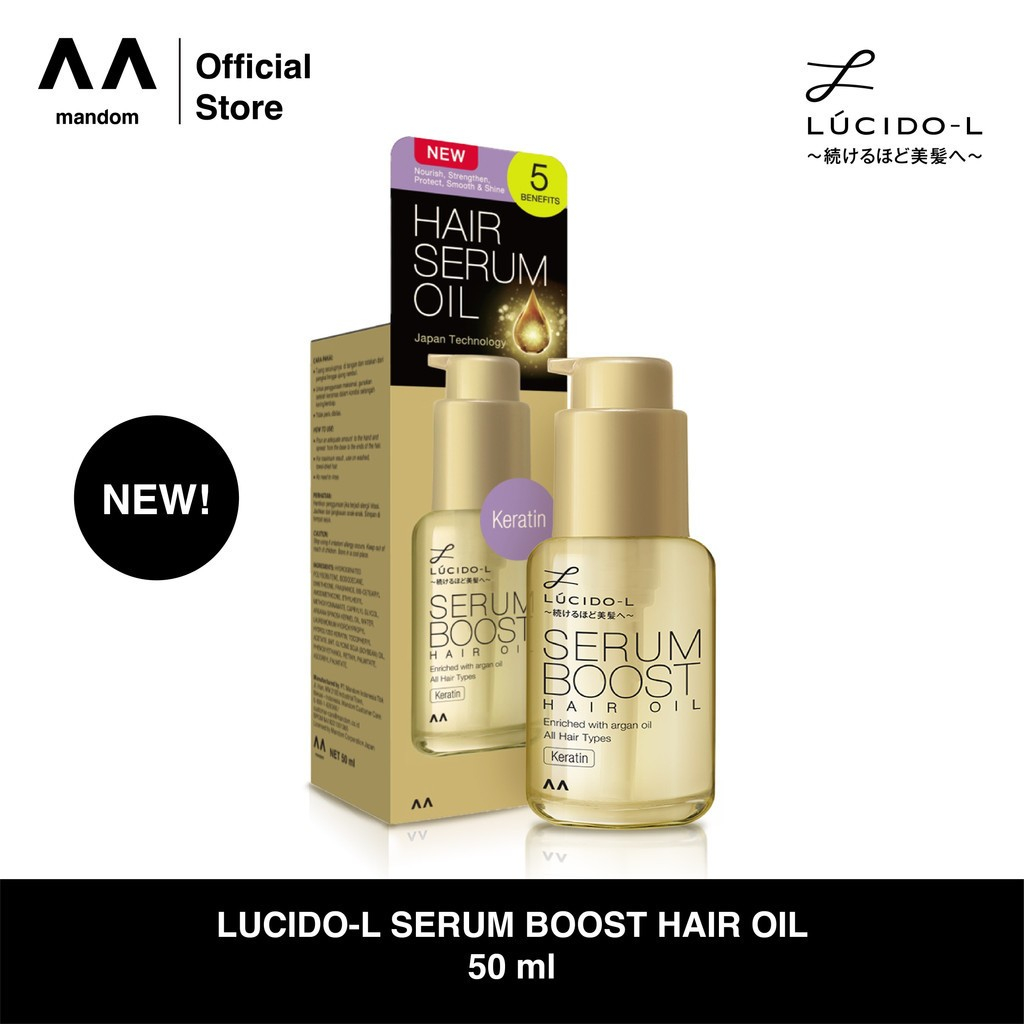 Jual lucidol hair serum oil keratin 50ml | Shopee Indonesia