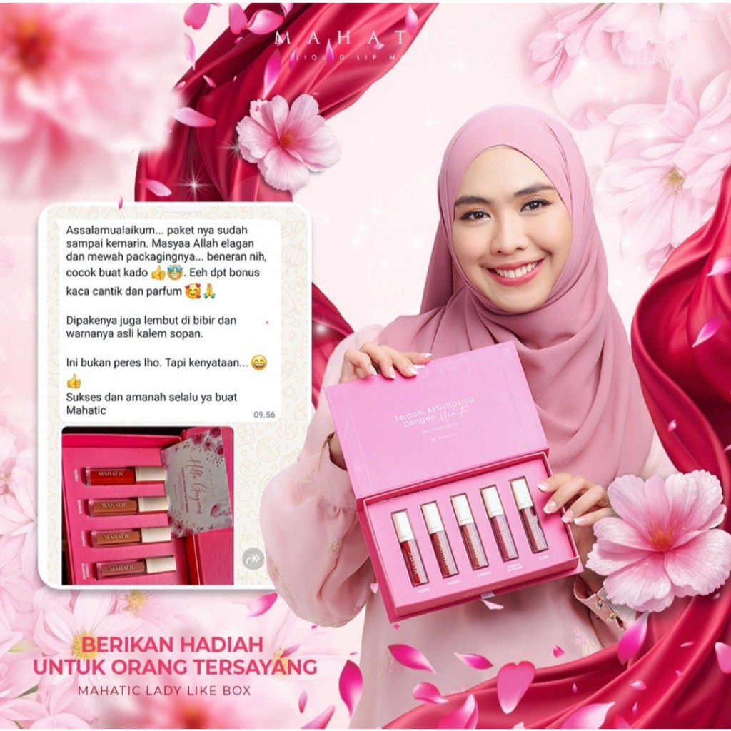 Jual MAHATIC Lipmatte Isi 5 pcs Gift Box Exclusive (Gratis Cermin ...