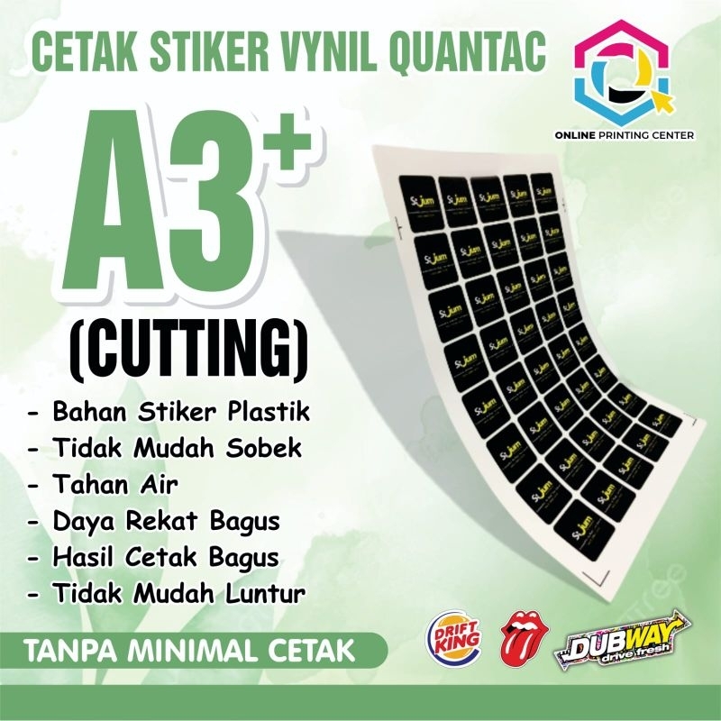 Jual CETAK STIKER VINYL QUANTAC + CUTTING UKURAN A3+ TERMURAH ...