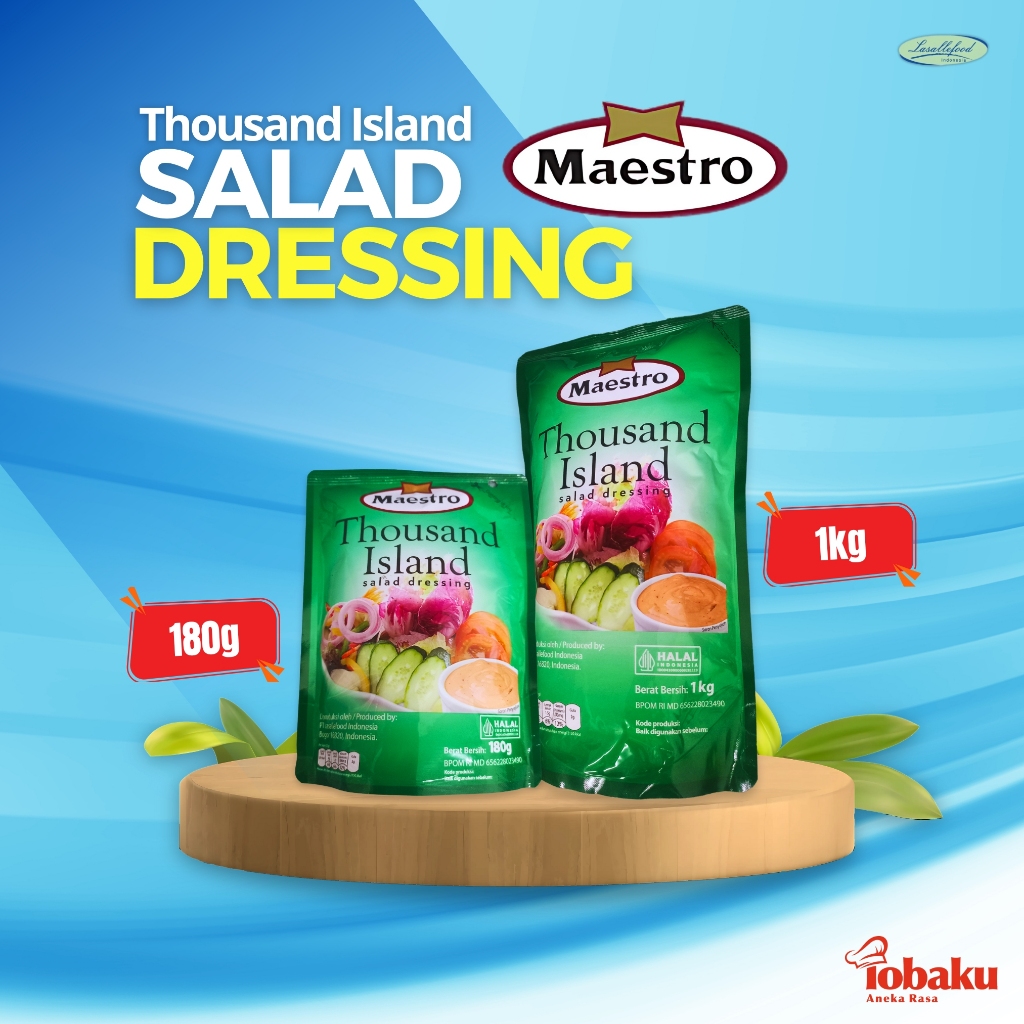 Jual MAESTRO Thousand Island Salad Dressing Pouch Kemasan 1kg & 180g ...
