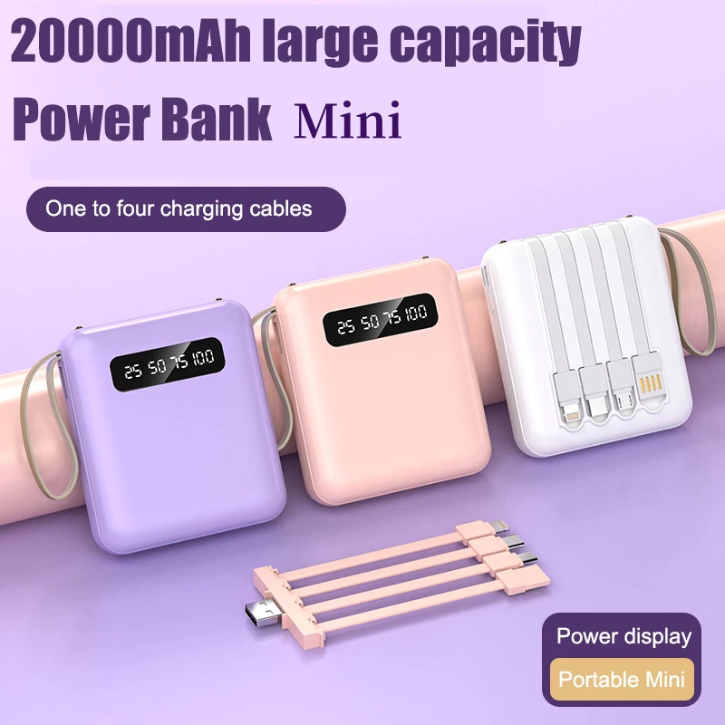 Jual Mini Powerbank 20000 mAh with 4 usb fast charging Lightweight LED ...