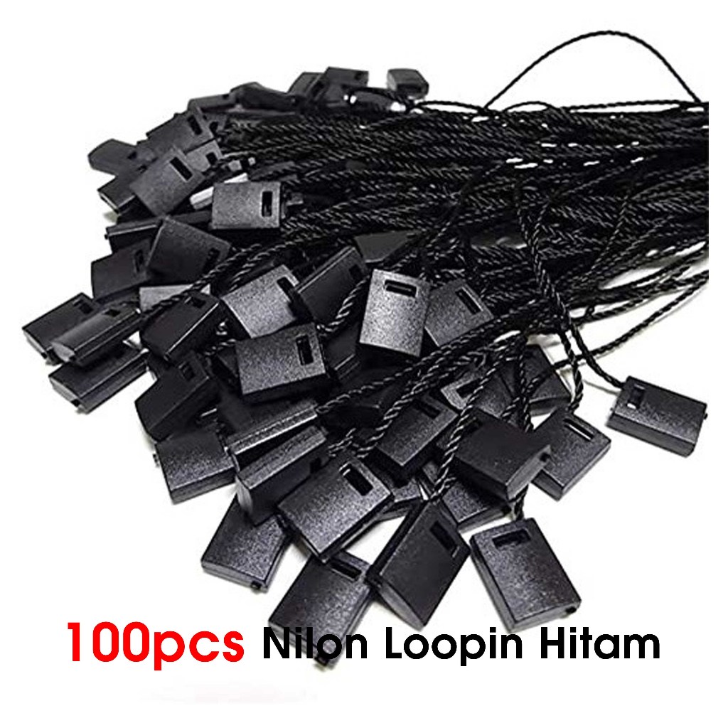 Jual Tali Hang Tag Nilon Loop Pin Hitam 100pcs | Shopee Indonesia