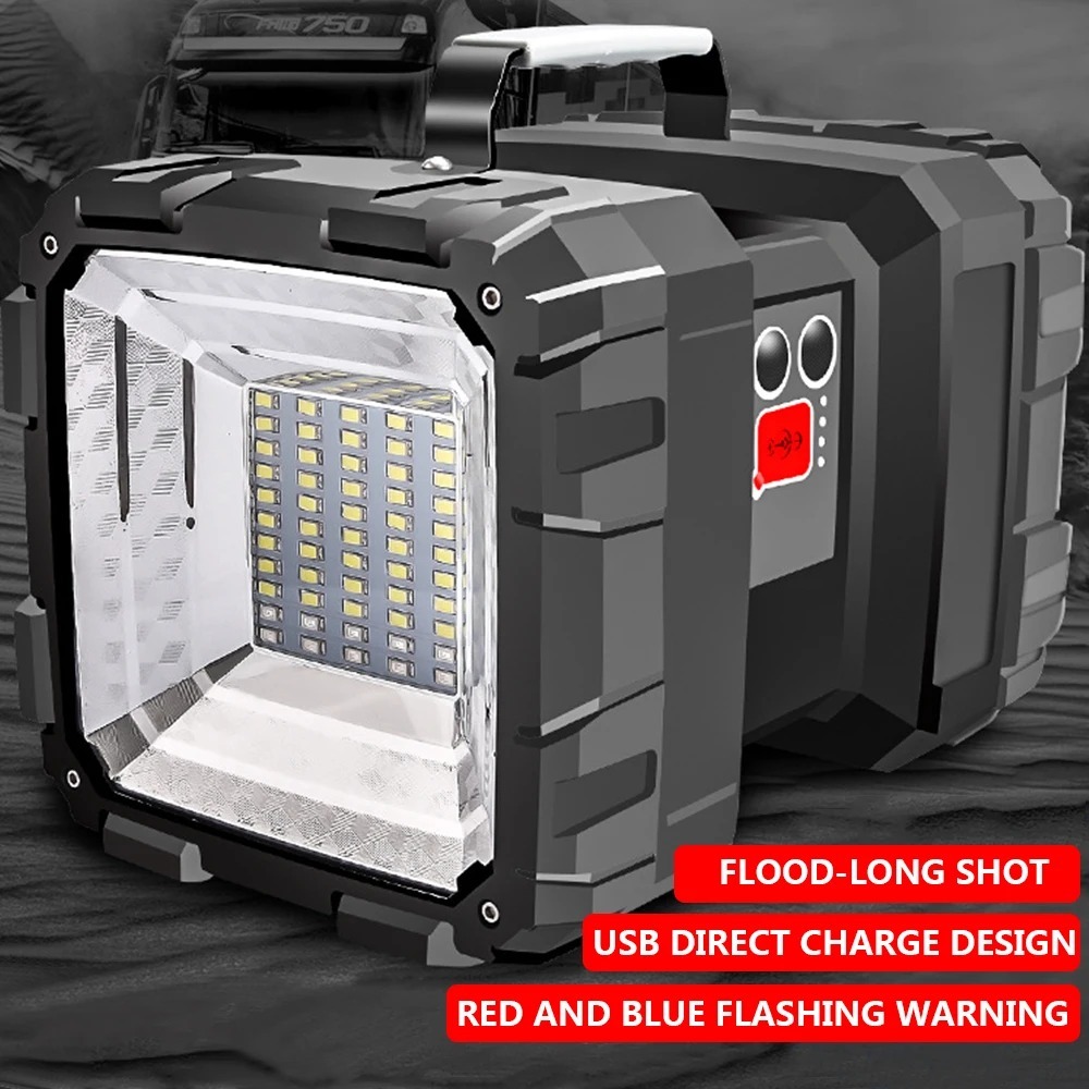 Jual Senter Camping Lampu LED Dual Head Rechargeable 3600mAh - W844 ...